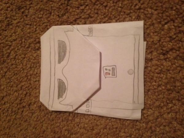 My own origami snowtrooper | Origami Yoda